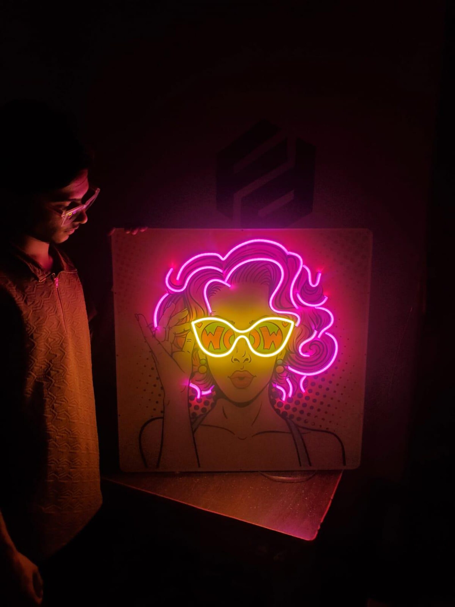 Bold “money Bite” Neon Sign Cash and Gold LED Light Street Art Inspired ...