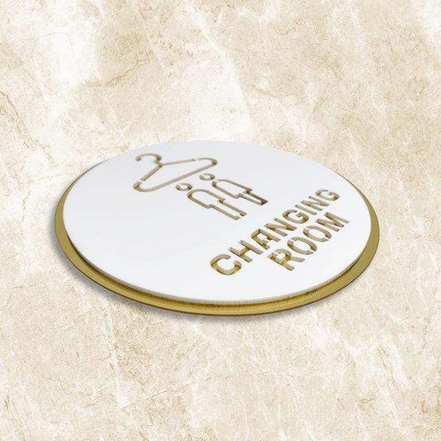 Changing Room Sign: Gold Acrylic Self-adhesive 6x6 - Etsy