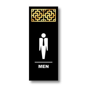 Men & Women Washroom Office Door Signage Self-adhesive Sign for ...