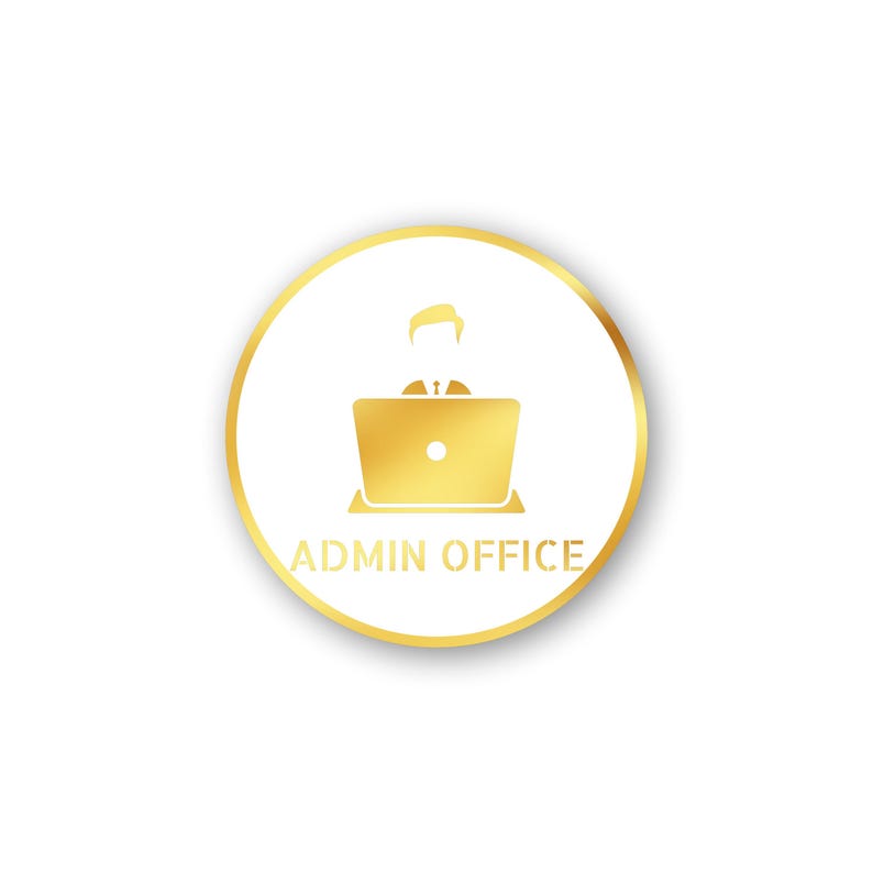ADMIN OFFICE Sign 6 Inches * 6inches Self-adhesive Sign for Business ...