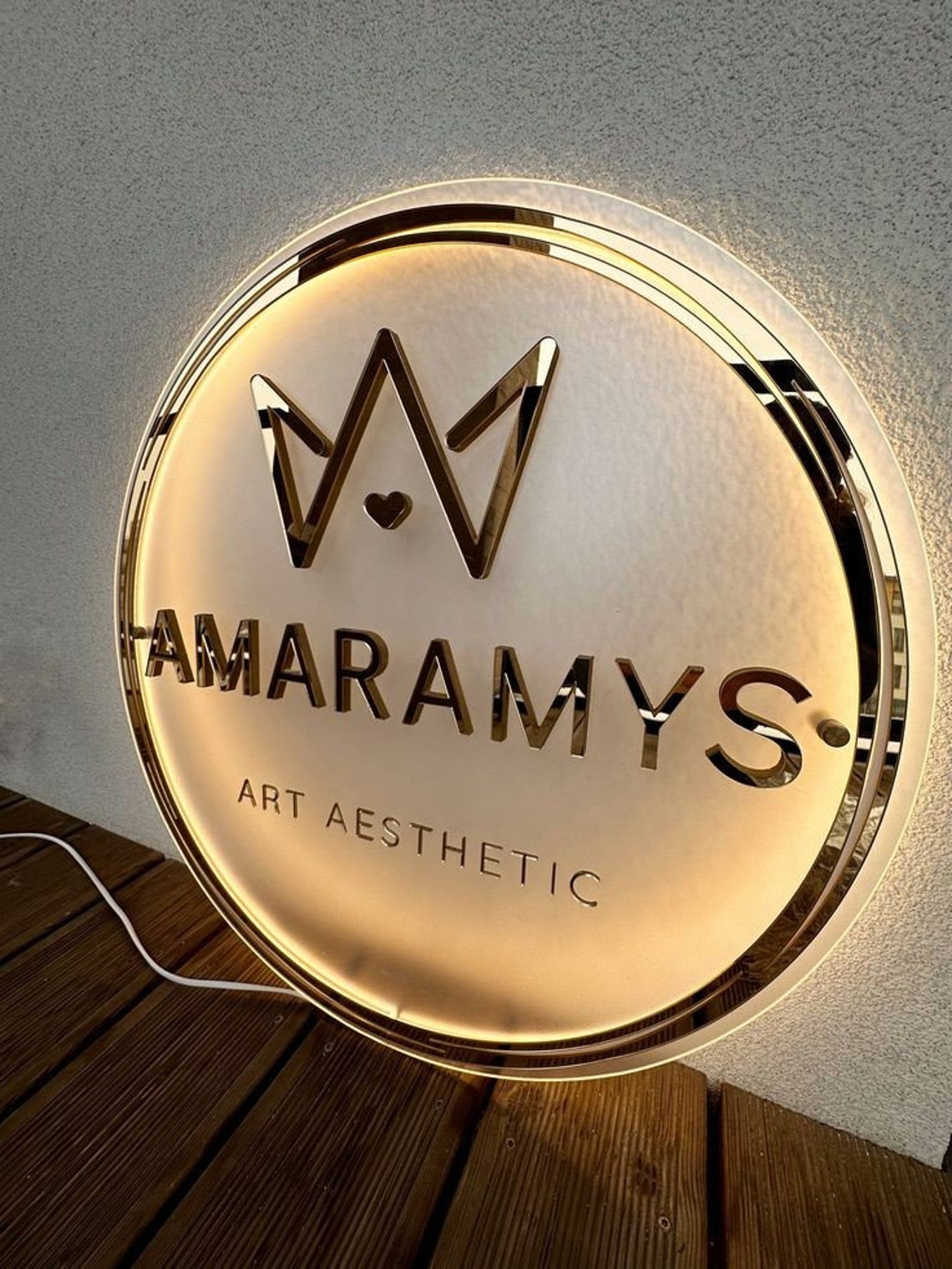 Custom Backlit Acrylic Sign Acrylic Logo Sign LED Business Sign Salon ...