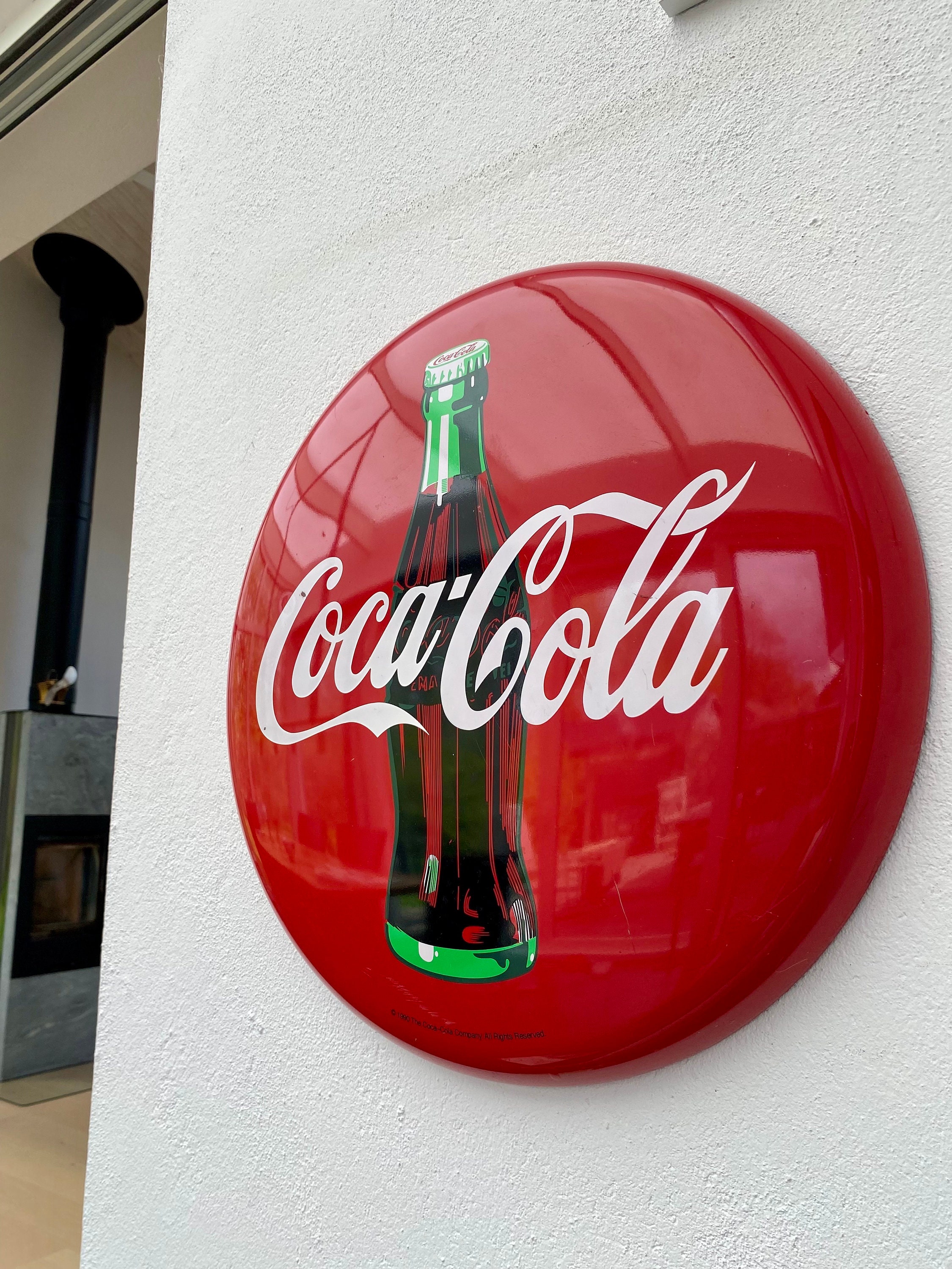 Enamel 90s Coca Cola Sign Metal Button Advertising - Etsy