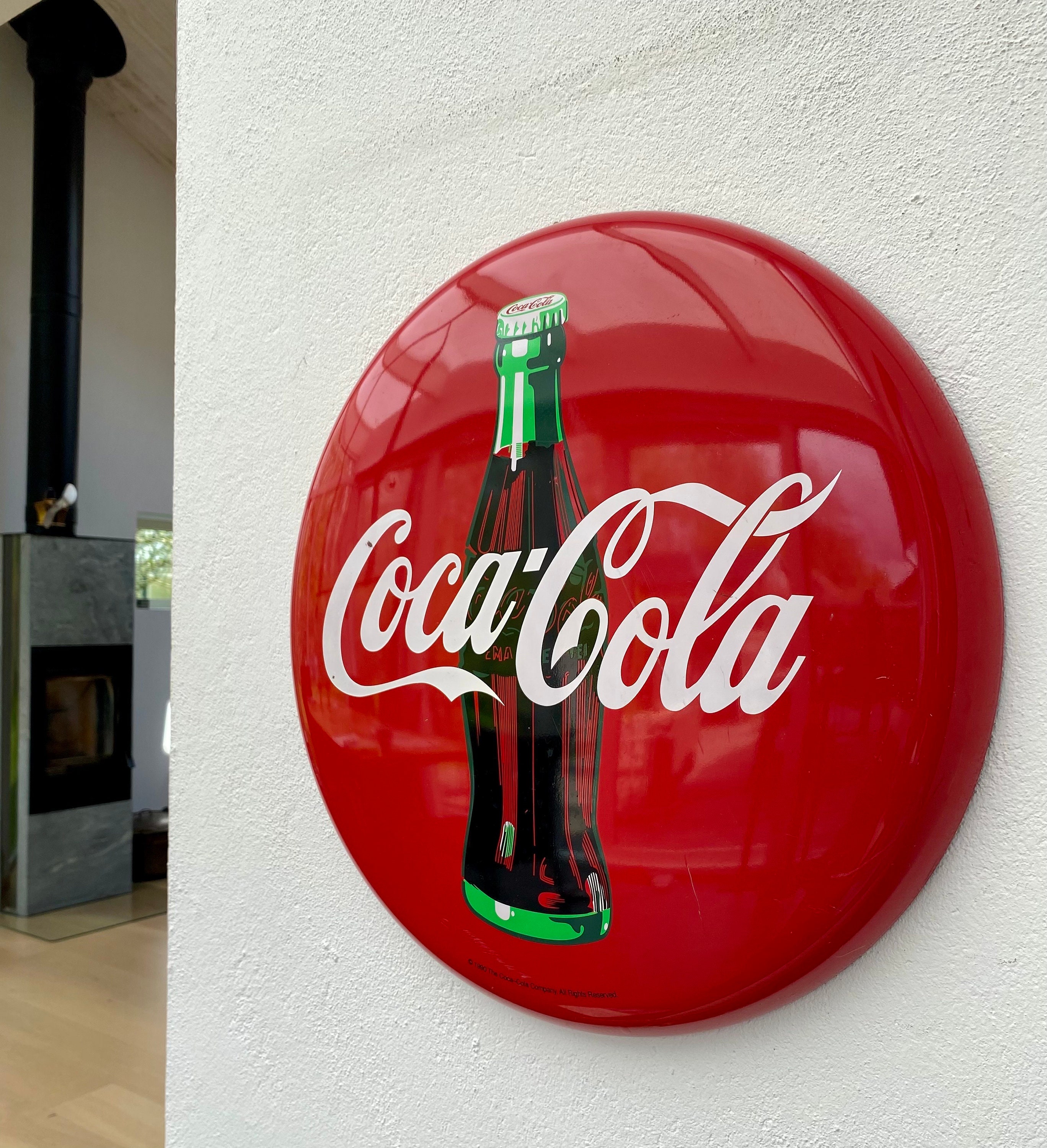 Enamel 90s Coca Cola Sign Metal Button Advertising - Etsy