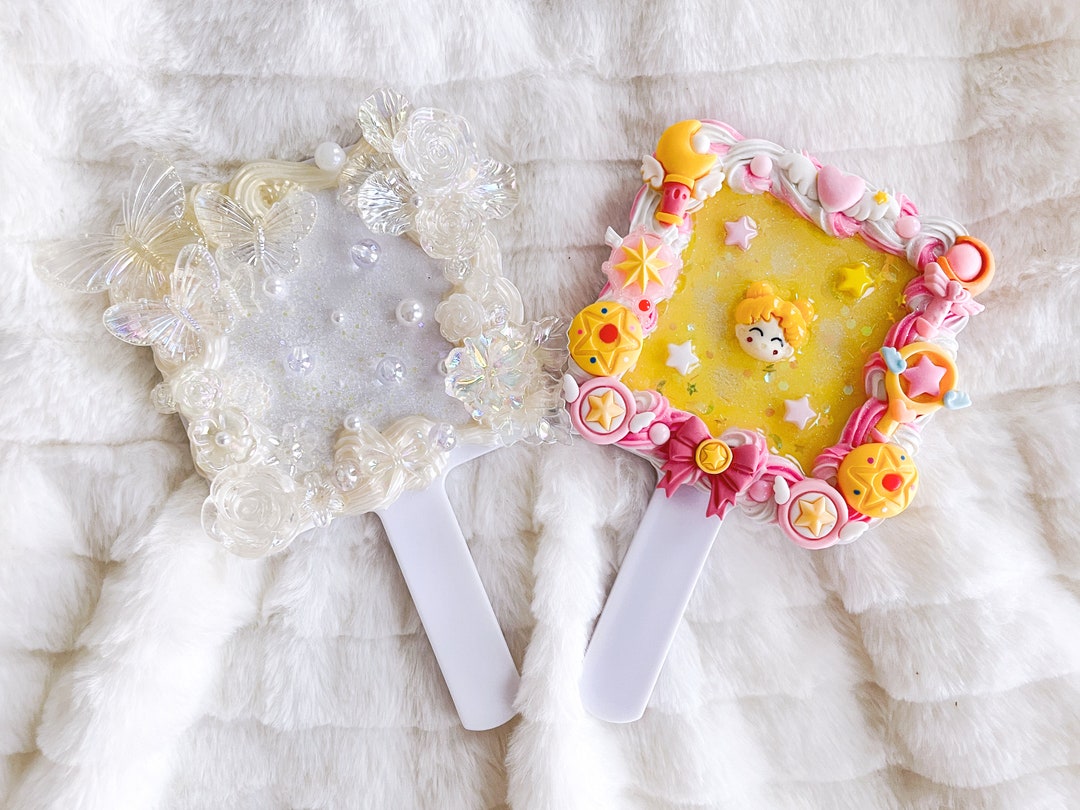 Decoden Makeup Mirror, Baroque Style Handmade Decoden Mirror, Inspired ...