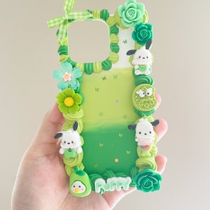 Kawaii Dog Decoden Phone Cases for All Models, Cute Kawaii Handmade ...