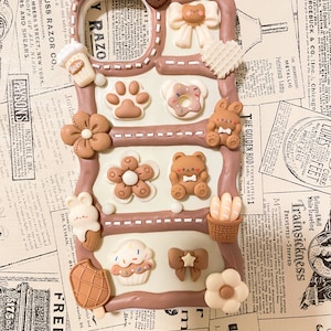 Coffee & Tea Decoden Phone Case, Handmade Whipped Cream Glue - Etsy