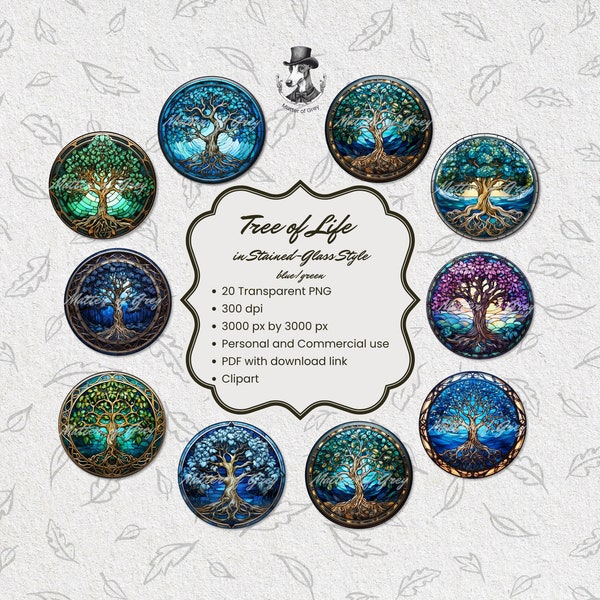 Tree of Life Stained Glass Pattern - Etsy