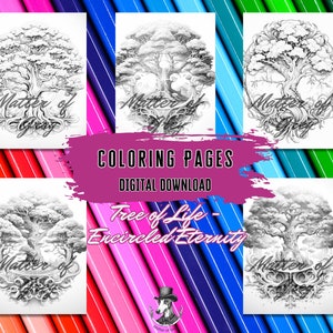 Tree of Life Coloring Book - Encircled Eternity: Mindful Meditation and ...