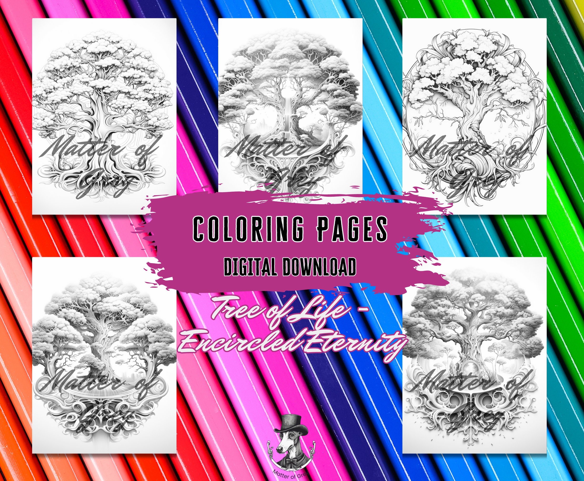 Tree of Life Coloring Book - Encircled Eternity: Mindful Meditation and ...