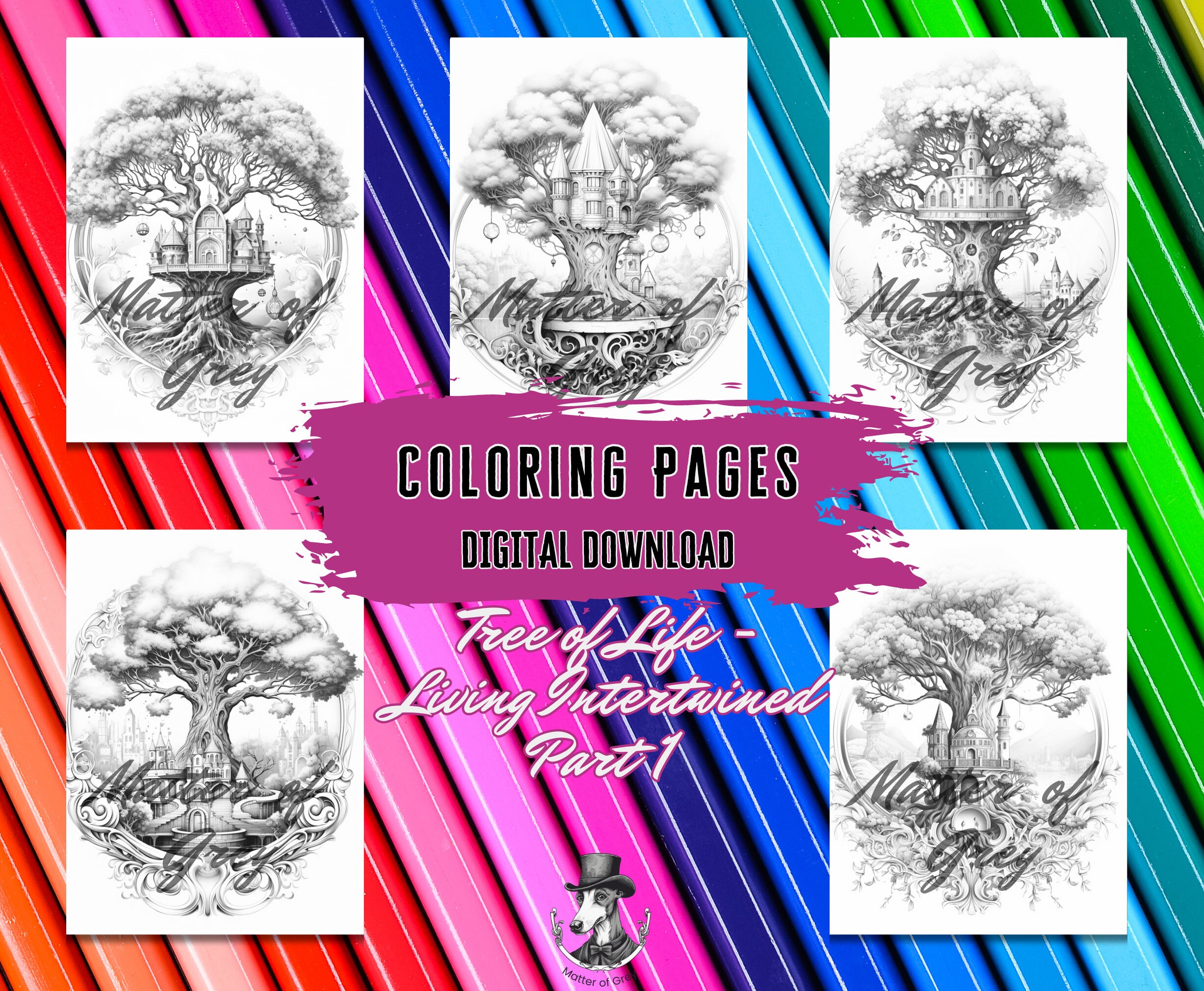 Tree of Life Coloring Book Living Intertwined Part 1: Digital Download ...