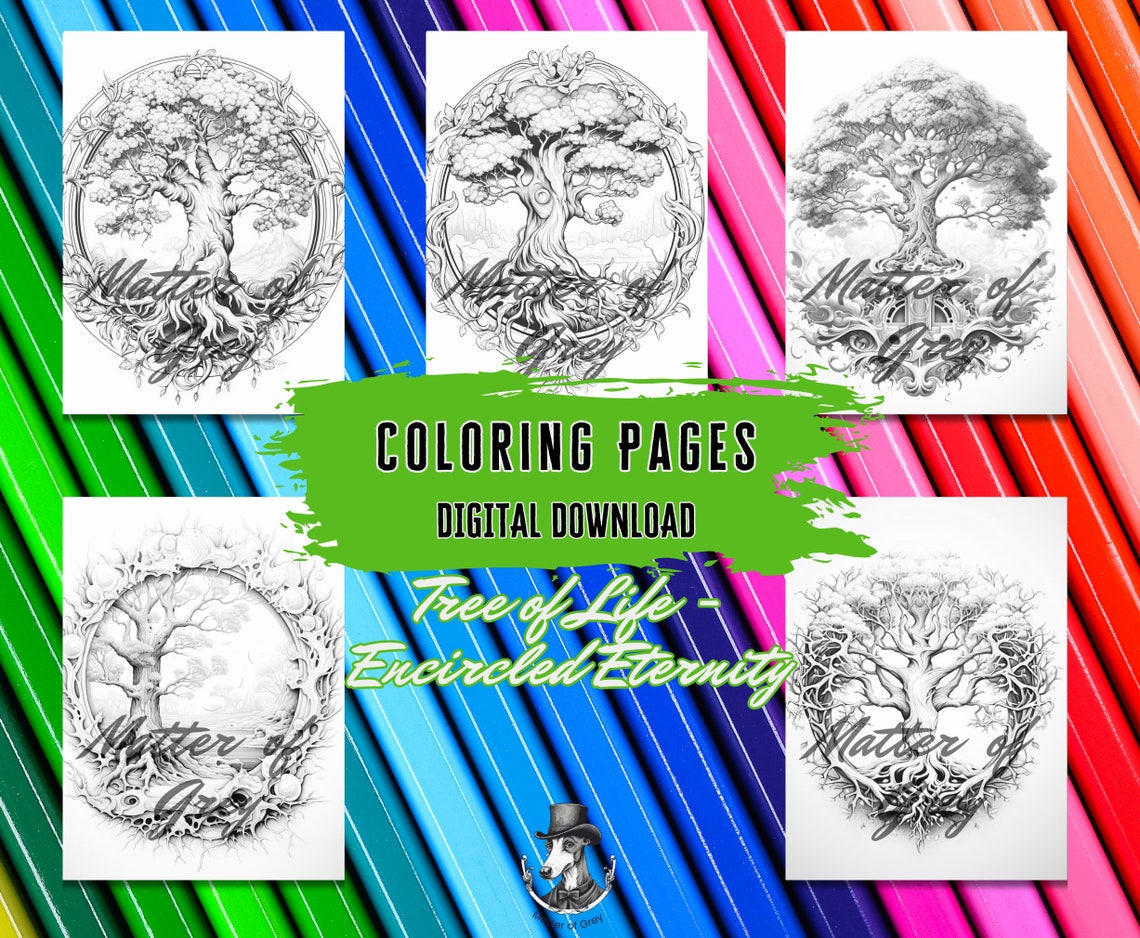 Tree of Life Coloring Book - Encircled Eternity: Mindful Meditation and ...