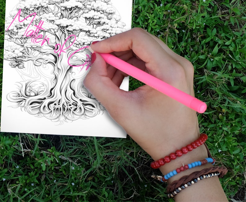 Tree of Life Coloring Book Encircled Eternity: Mindful Meditation and ...