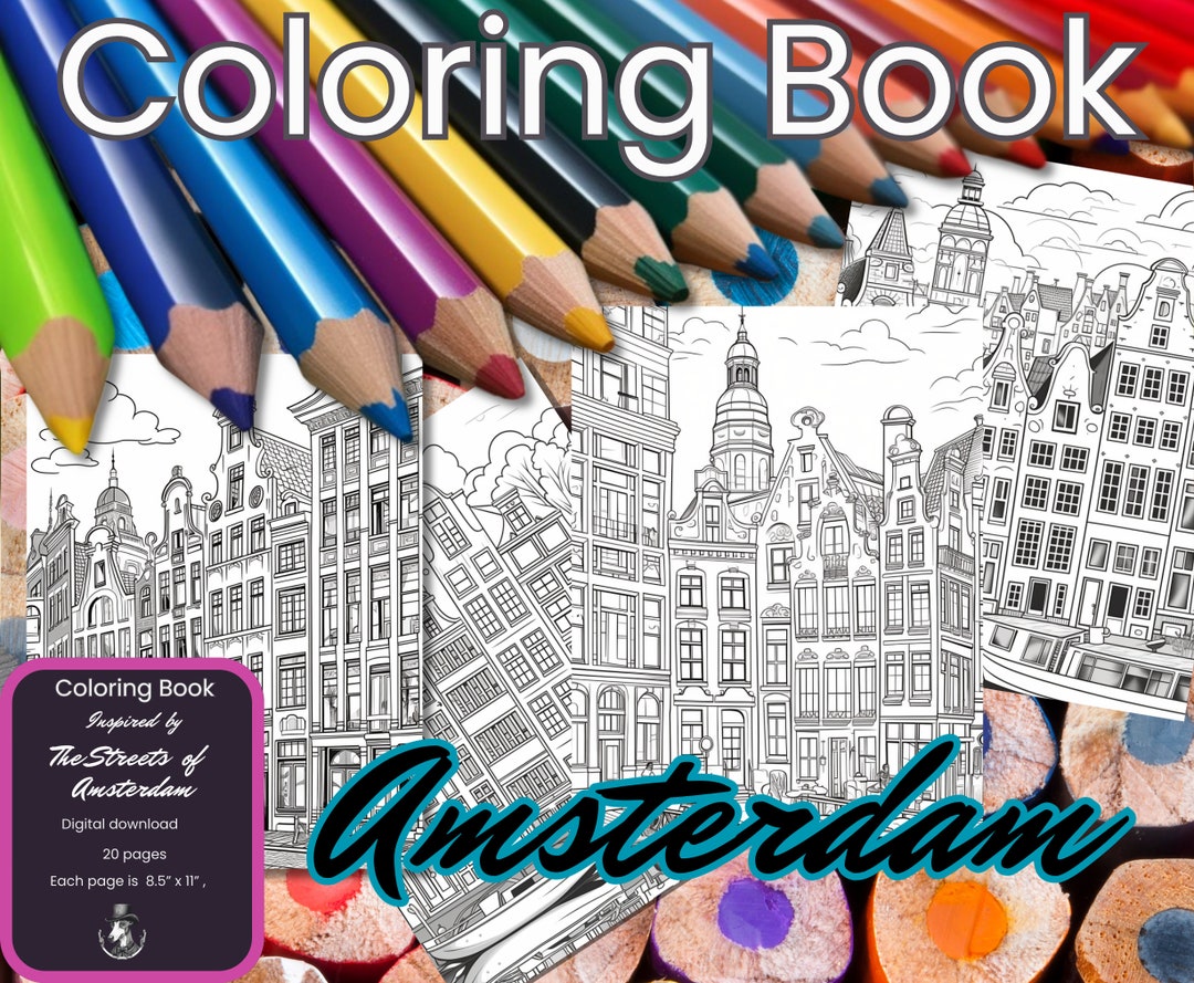 Amsterdam Coloring Book for Mental Health - Art Therapy for Adults and ...