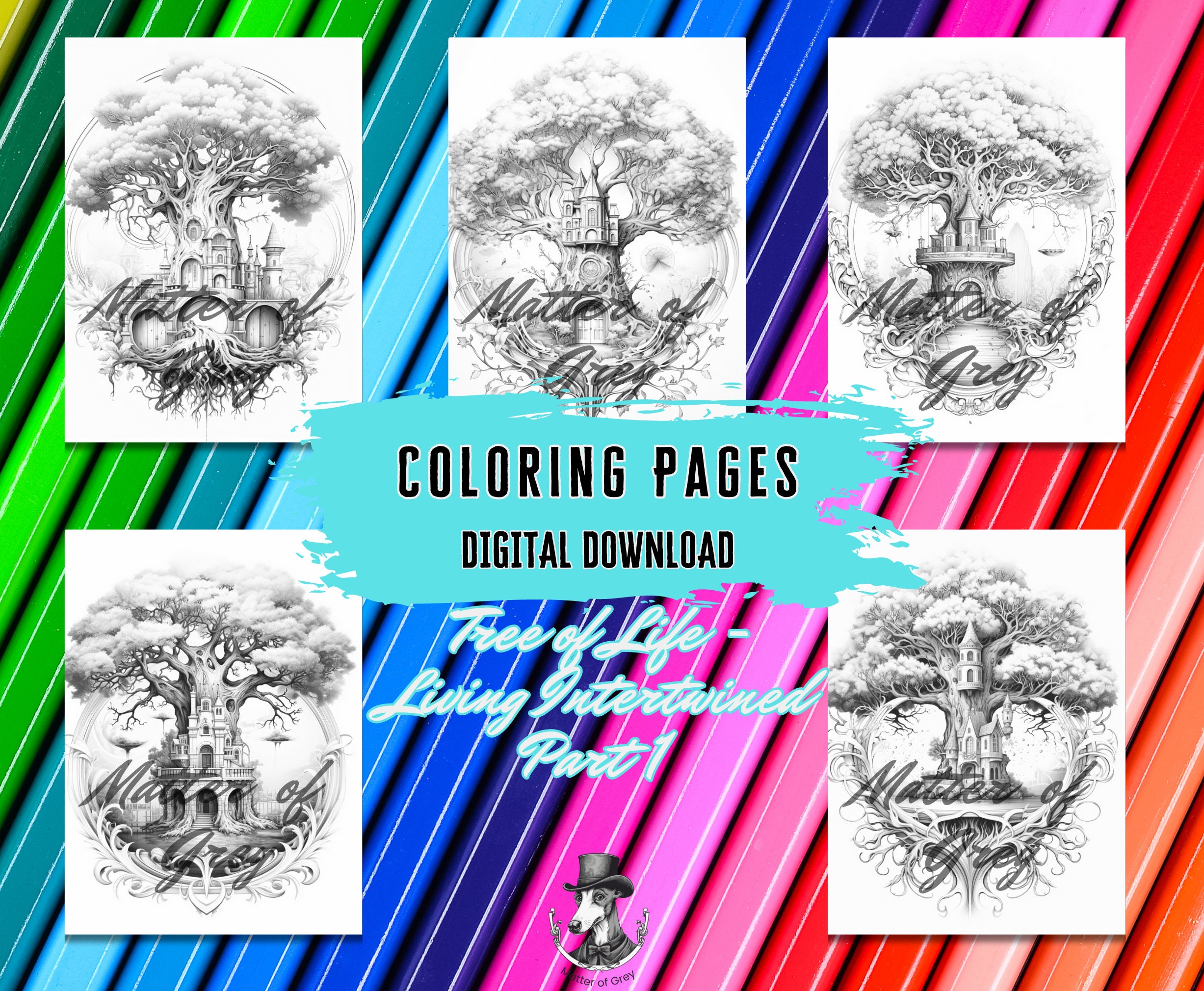 Tree of Life Coloring Book Living Intertwined Part 1: Digital Download ...