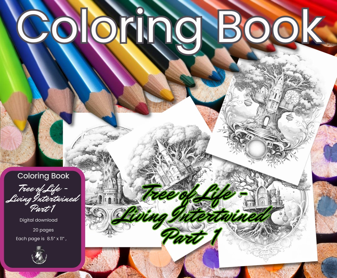 Tree of Life Coloring Book Living Intertwined Part 1: Digital Download ...