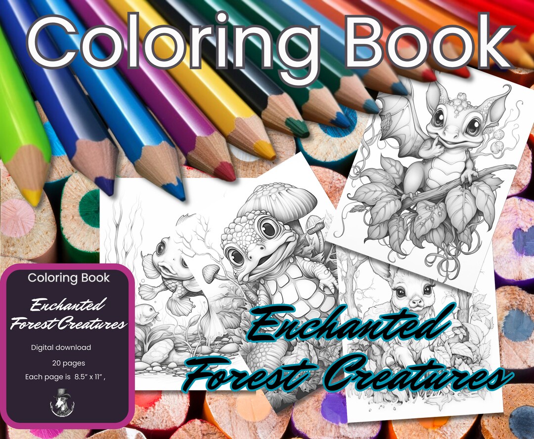 Enchanted Forest Creatures - Mindful Relaxation, Instant Download ...