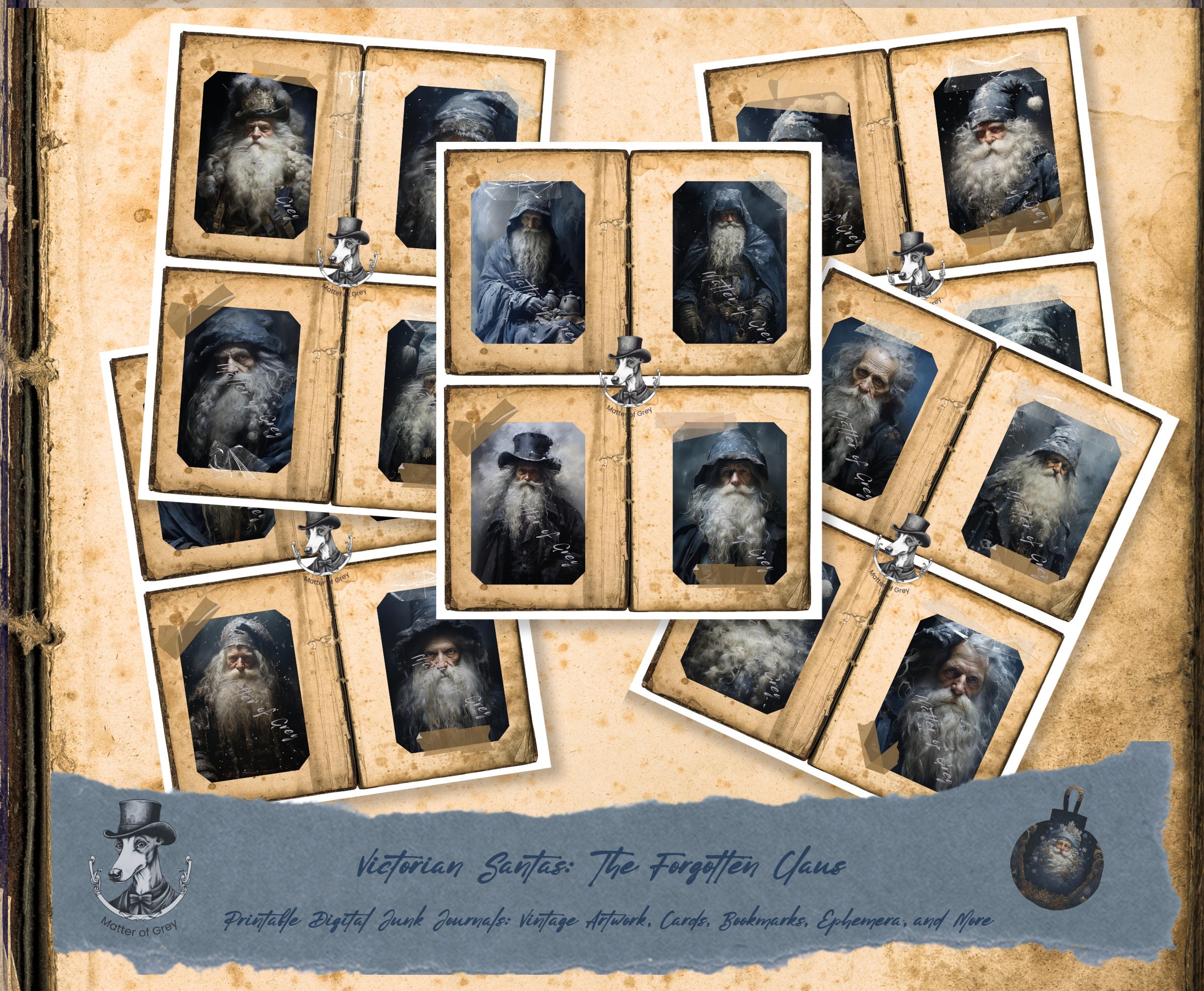 Vintage Christmas Victorian Santas: the Forgotten Claus in Indigo ...