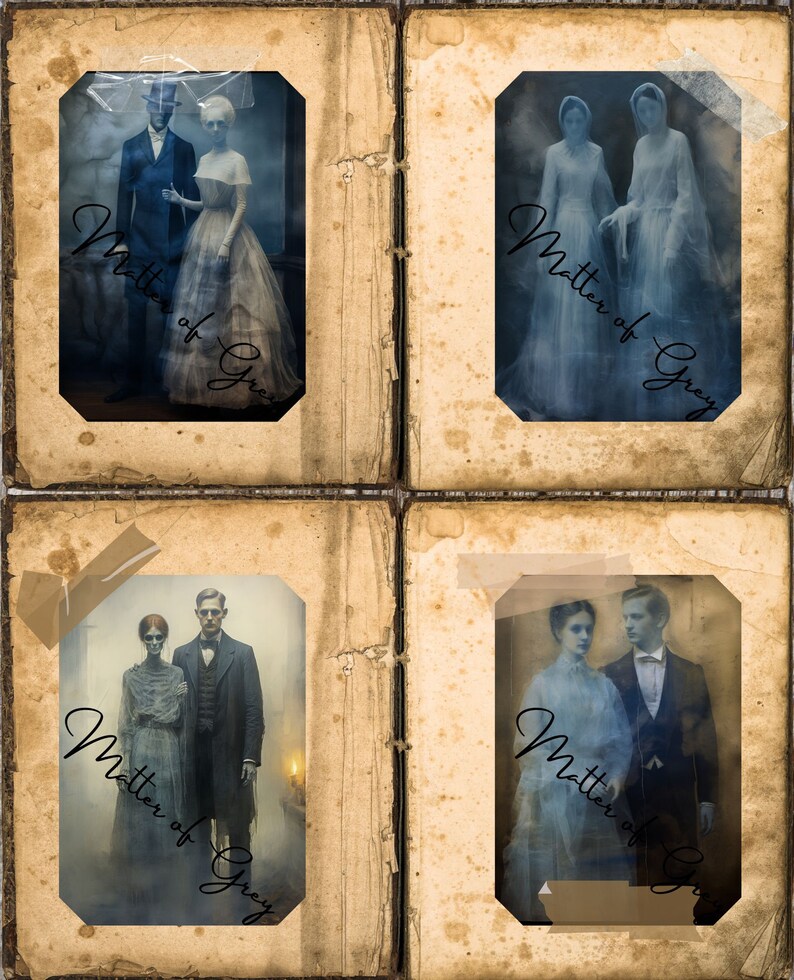 Ghosts Captured on Film Haunting 19th Century Junk Journal Pages. Vintage Style Printable ...