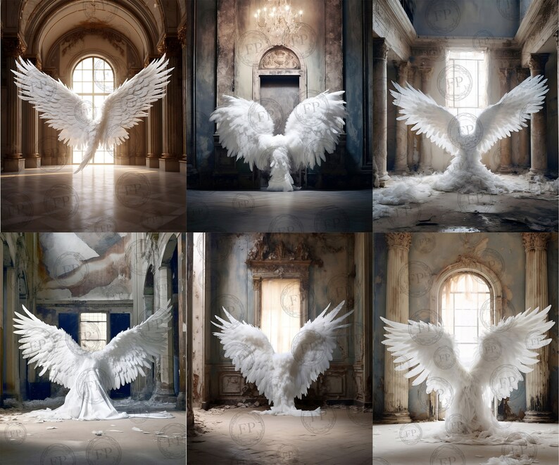 15 Digital Backdrops, Angel Wing Digital Studio Backdrops, Maternity ...