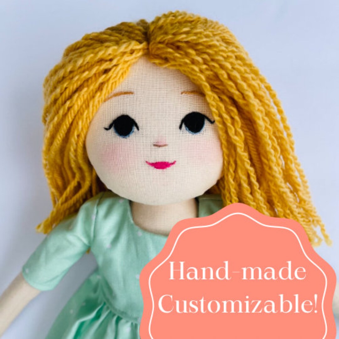 Sweet Customizable Soft Dolls, Unique Handmade Embroidered Cloth Dolls ...