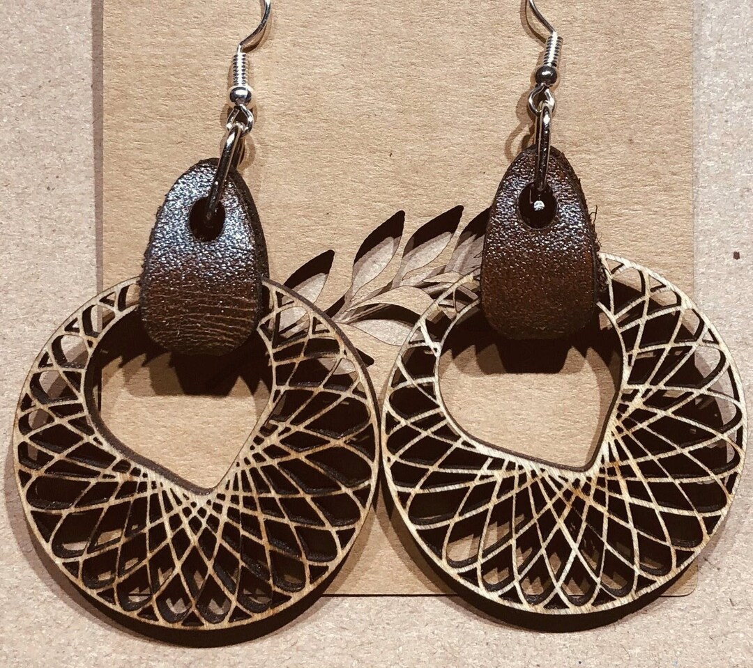 Leather Pattern 1 Earrings - Etsy
