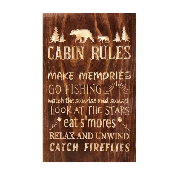 Cabin Rules - Etsy