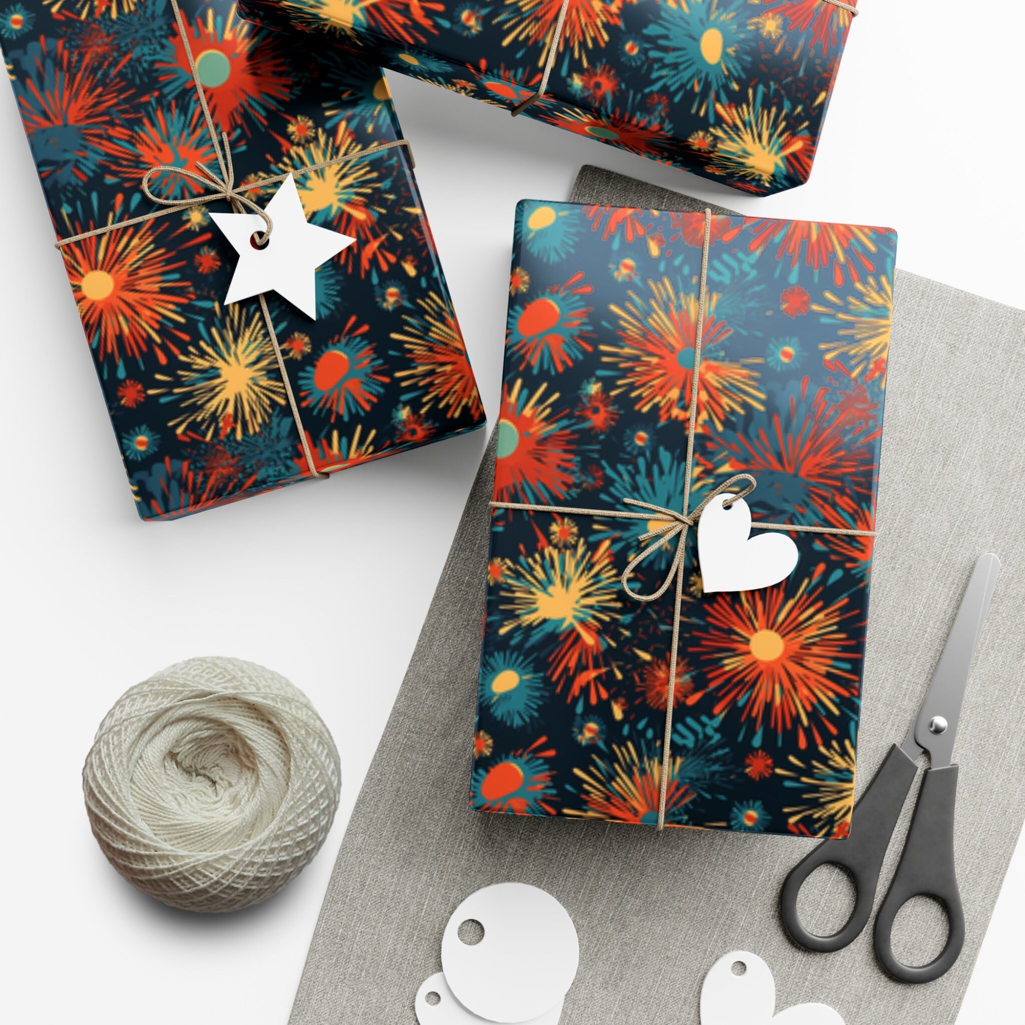 4th of July Fireworks Gift Wrapping Papers - Etsy