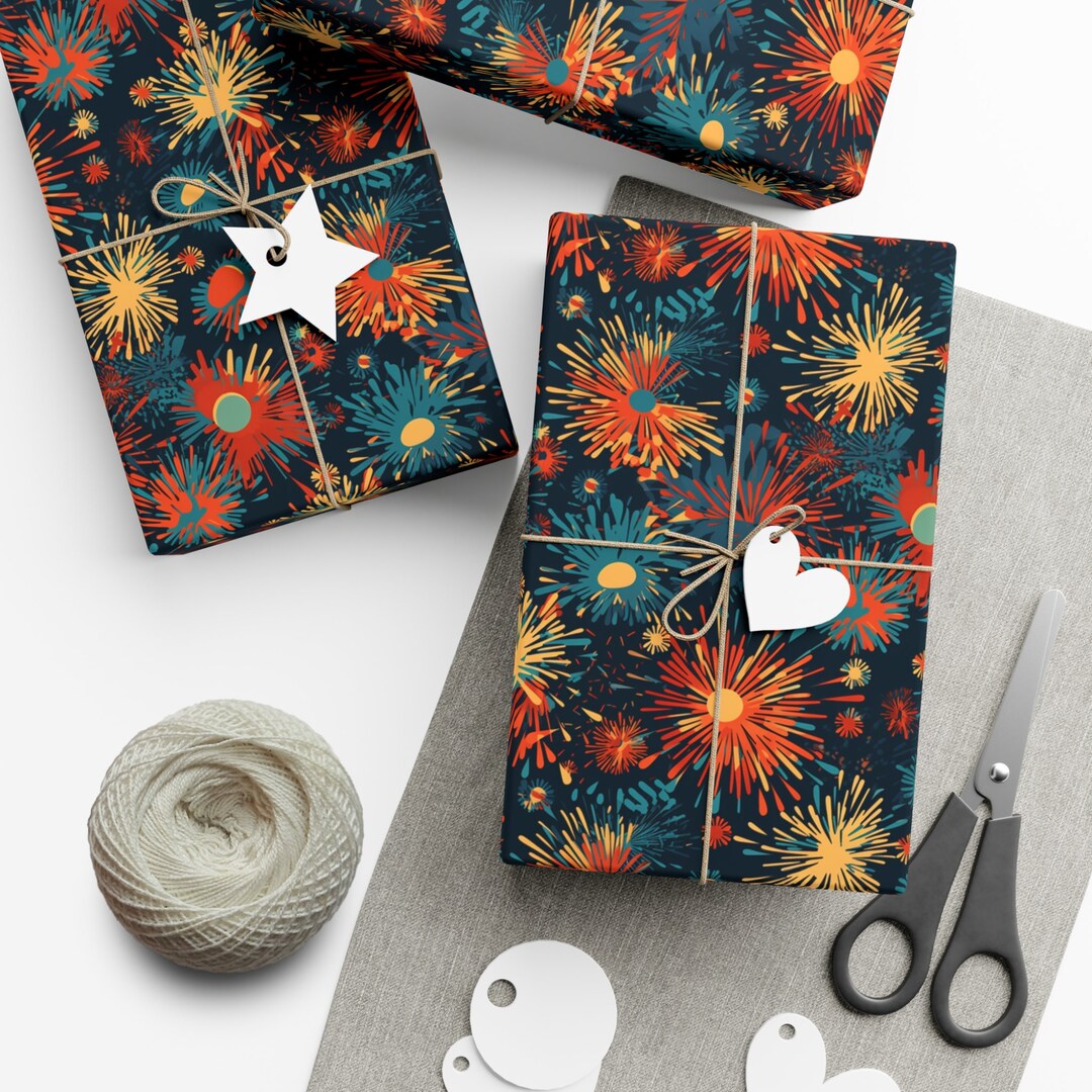 4th of July Fireworks Gift Wrapping Papers - Etsy