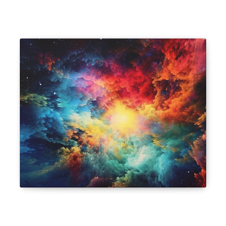 Galaxy Art Canvas, Abstract Galaxy Painting, Intergalactic Space ...