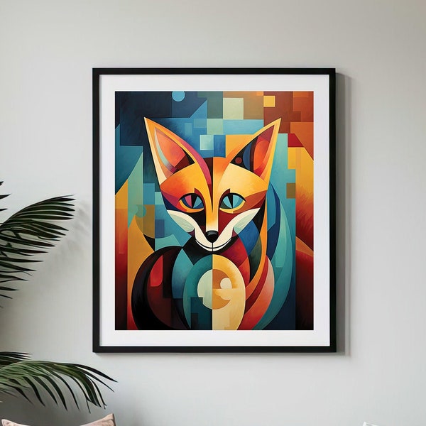 Geometric Fox - Etsy