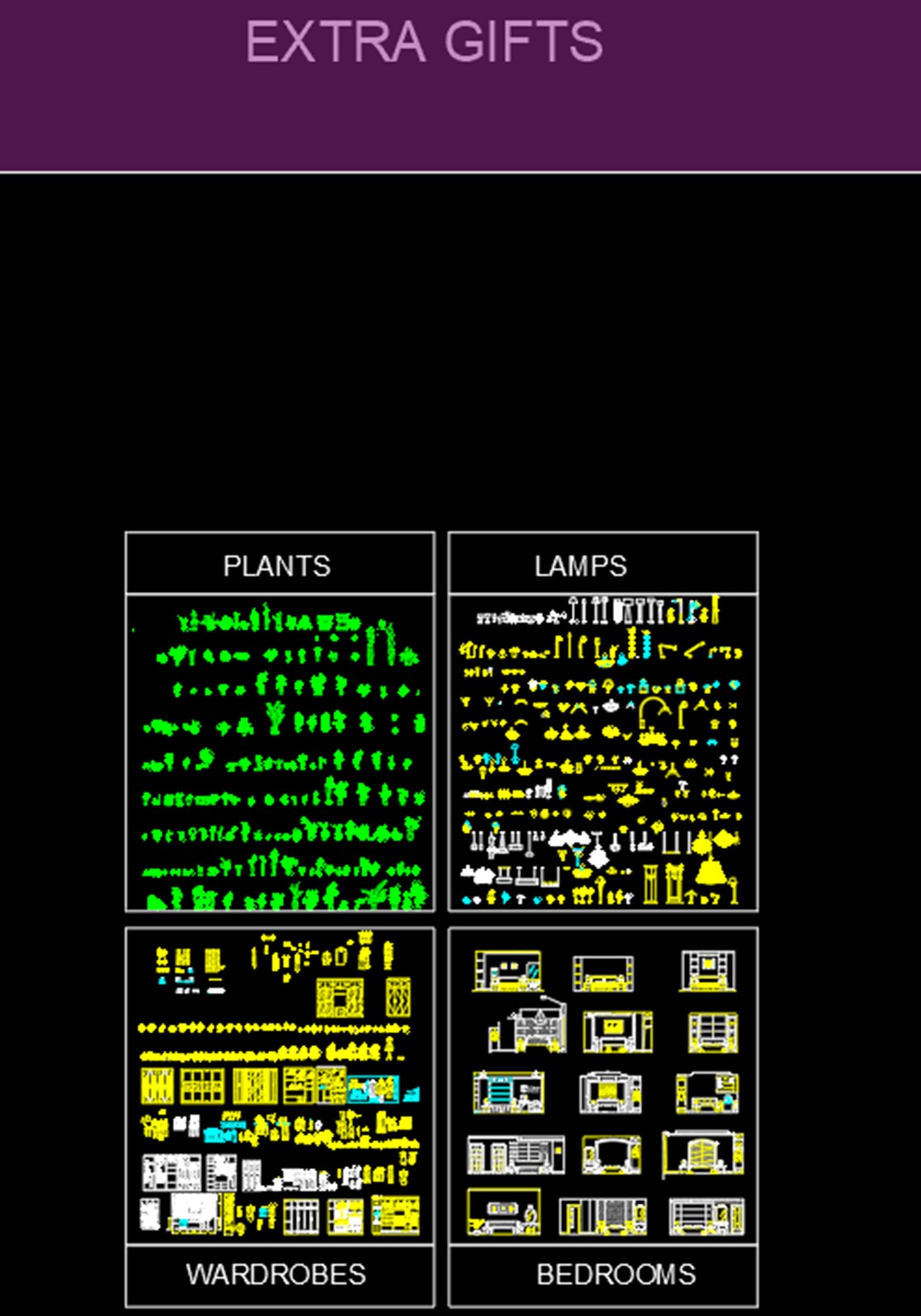 Mega Autocad Blocks 2D DWG CAD Library , Templates, Drawings ,bundle ...