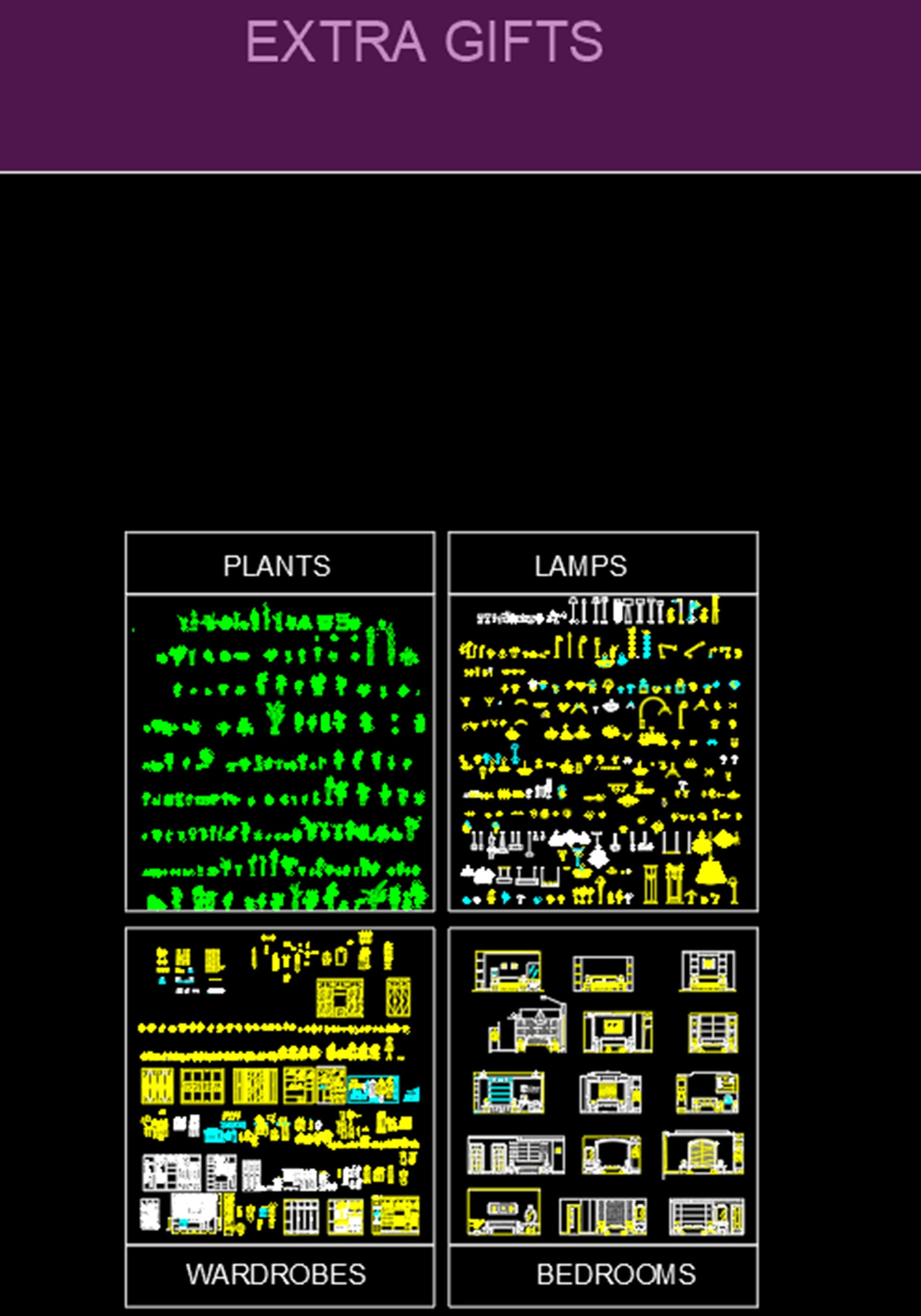 Mega Autocad Blocks 2D DWG CAD Library , Templates, Drawings ,bundle ...
