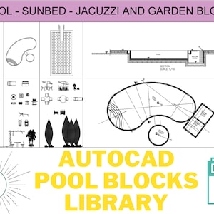 Poolside Lounge Set Autocad 2D DWG File: Garden & Pool Designs - Etsy