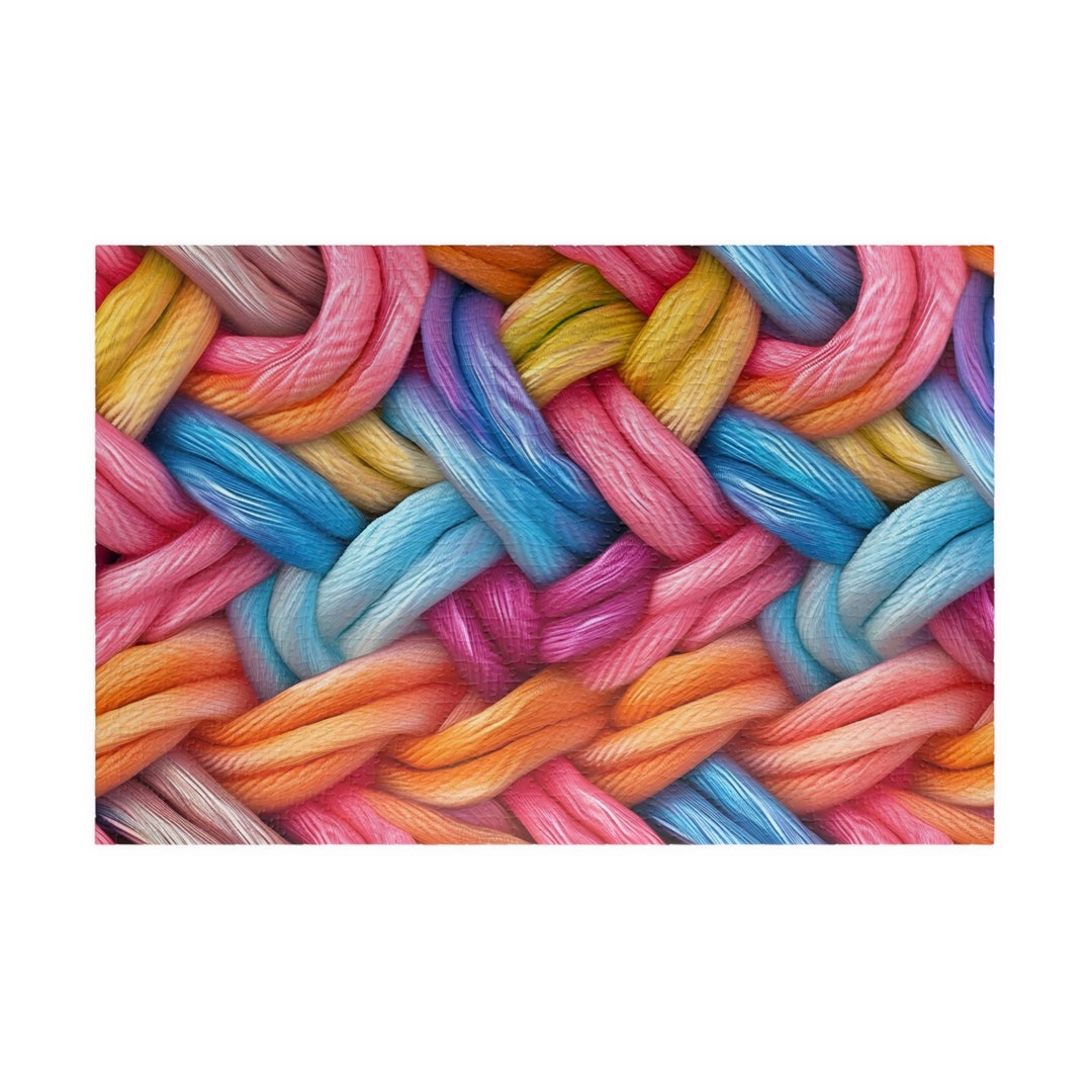 Colorful Conundrum: the Rainbow Yarn Braid - Etsy