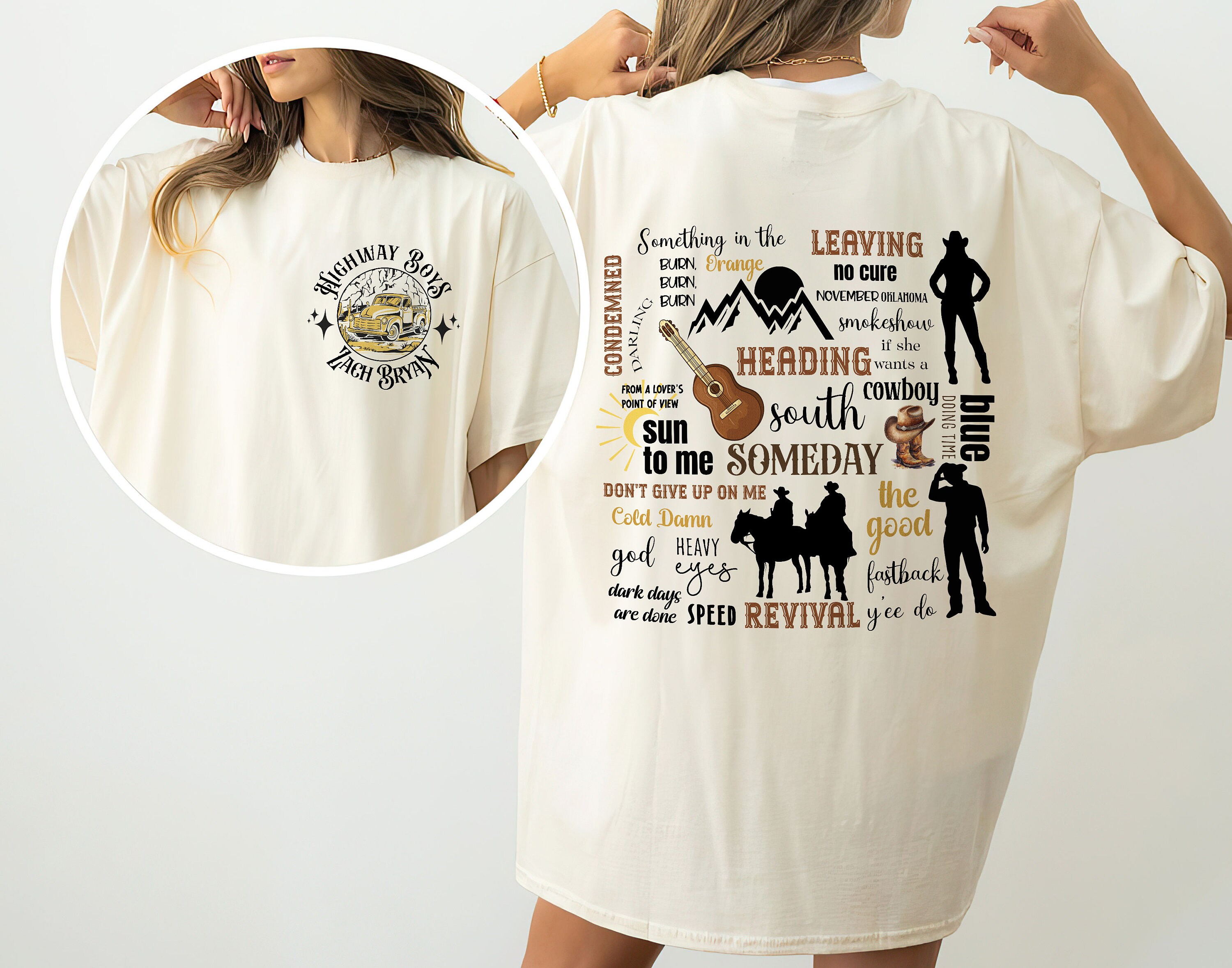Vintage Highway Boys Zach Bryan Shirt, Zach Bryan 2024 Tour Shirts ...