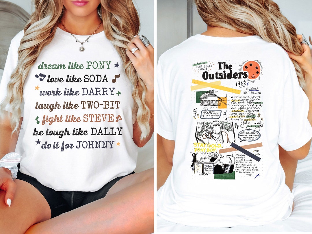 2 Side the Outsiders Shirt, the Outsiders Fan Gift, Classic 1980 Movie ...