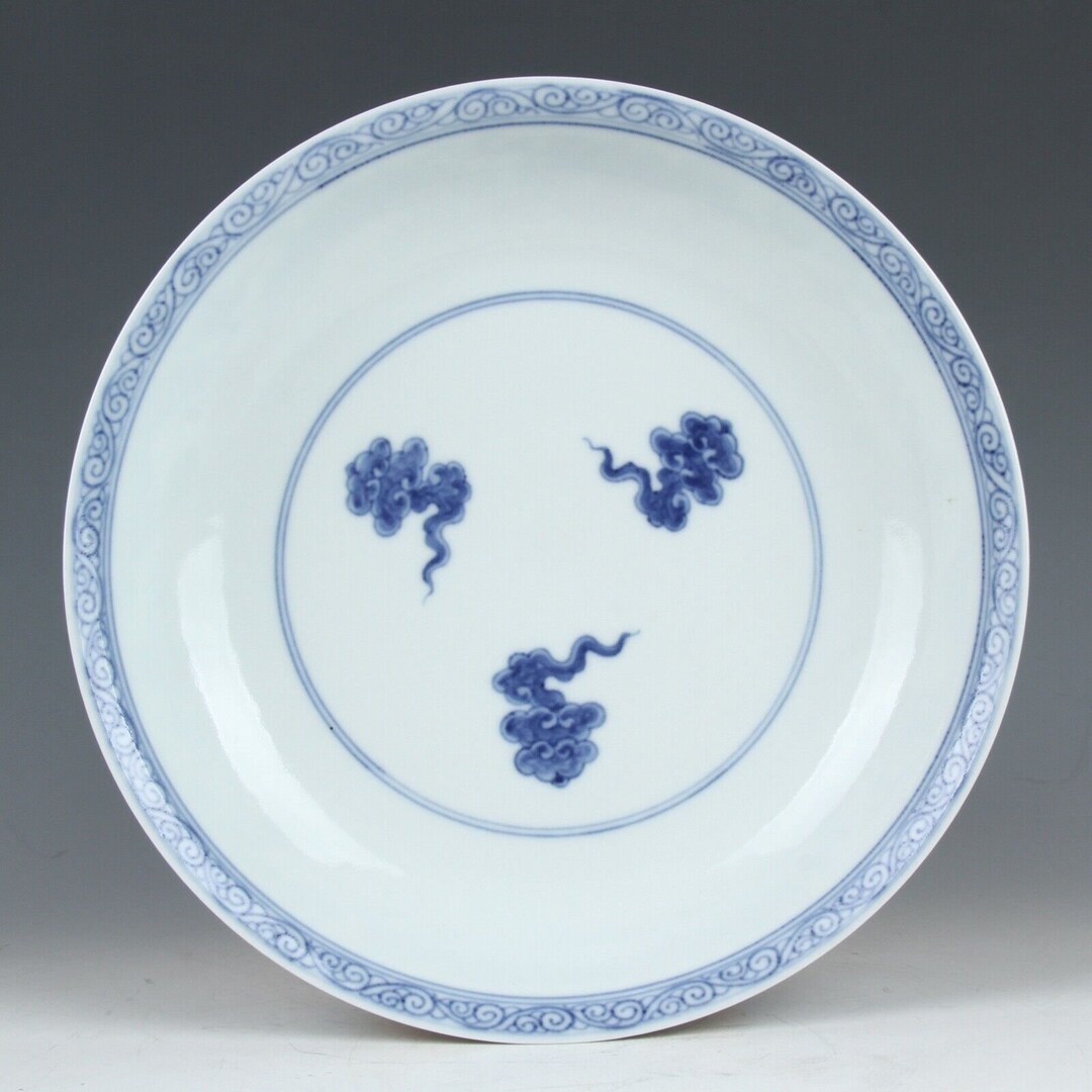 Blue and White Porcelain Chinese Dragon Plate - Etsy