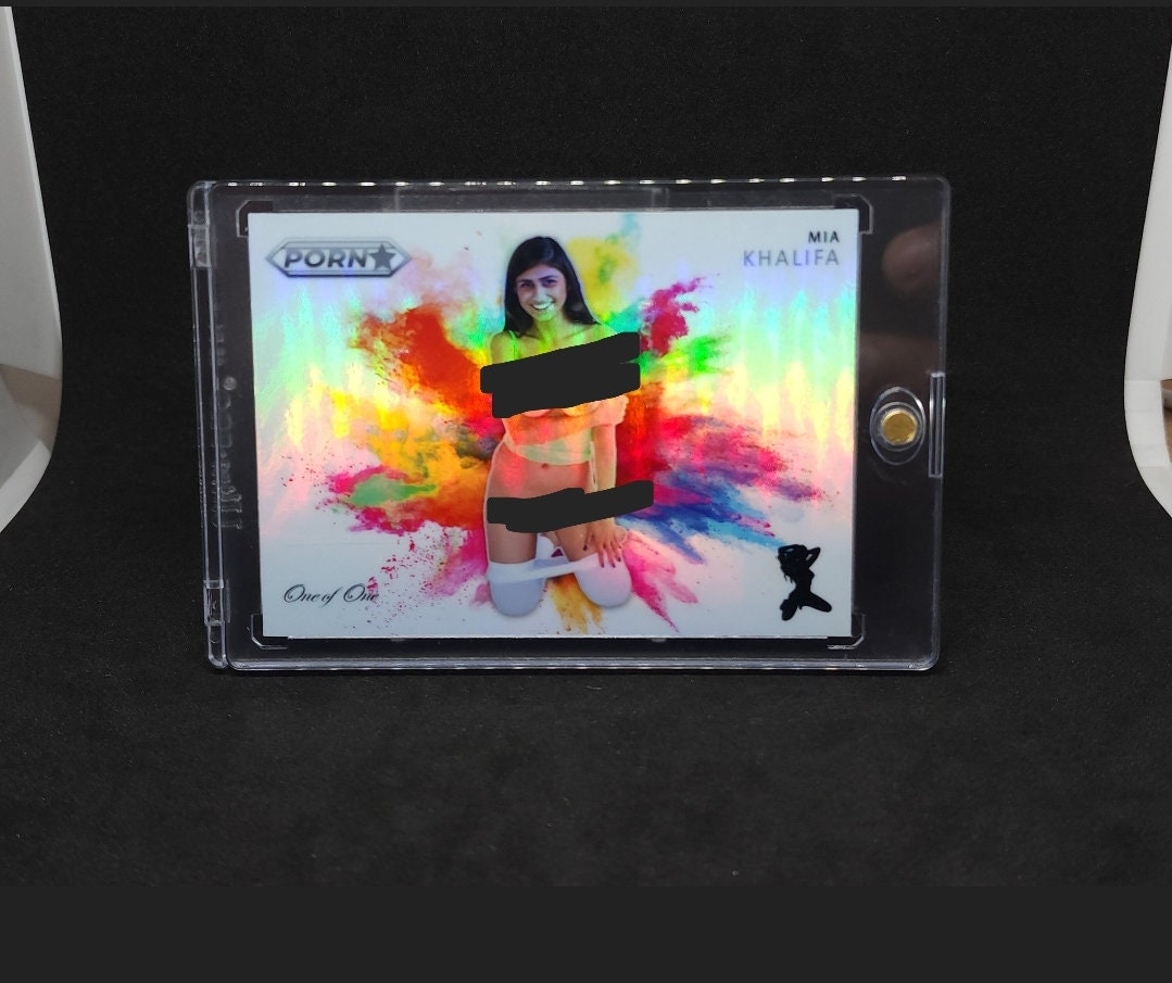 MIA KHALIFA Adult Film Star 2 Card Lot, Color Burst Holo Card With One ...