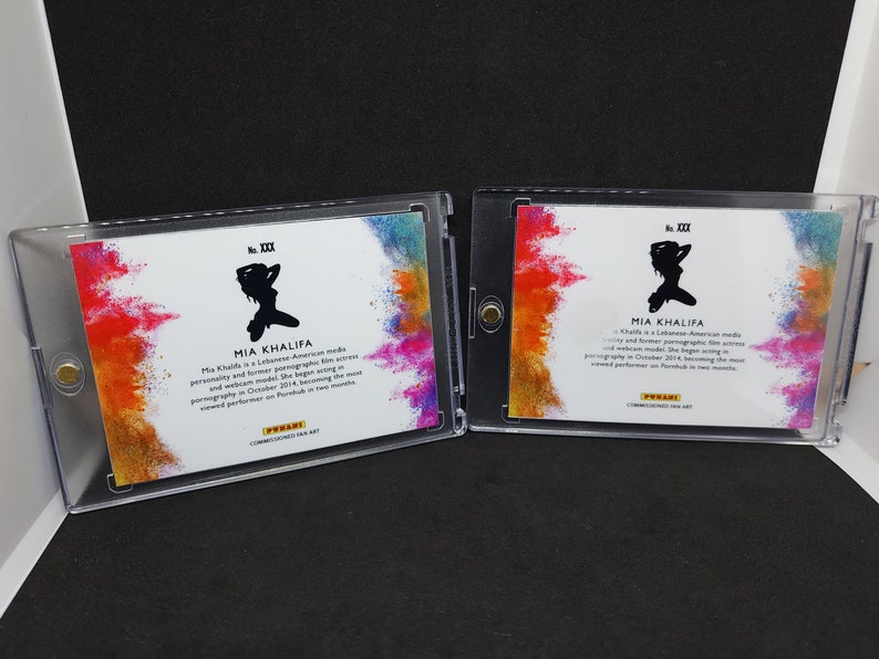 MIA KHALIFA Adult Film Star 2 Card Lot, Color Burst Holo Card With One ...
