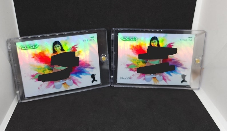 MIA KHALIFA Adult Film Star 2 Card Lot, Color Burst Holo Card With One ...