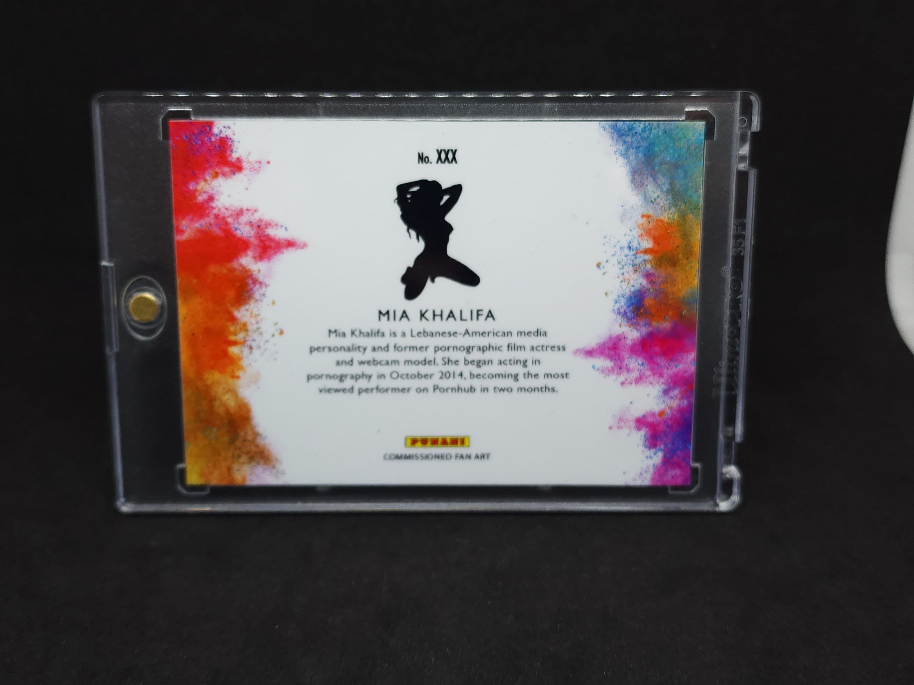 MIA KHALIFA Adult Film Star 2 Card Lot, Color Burst Holo Card With One ...