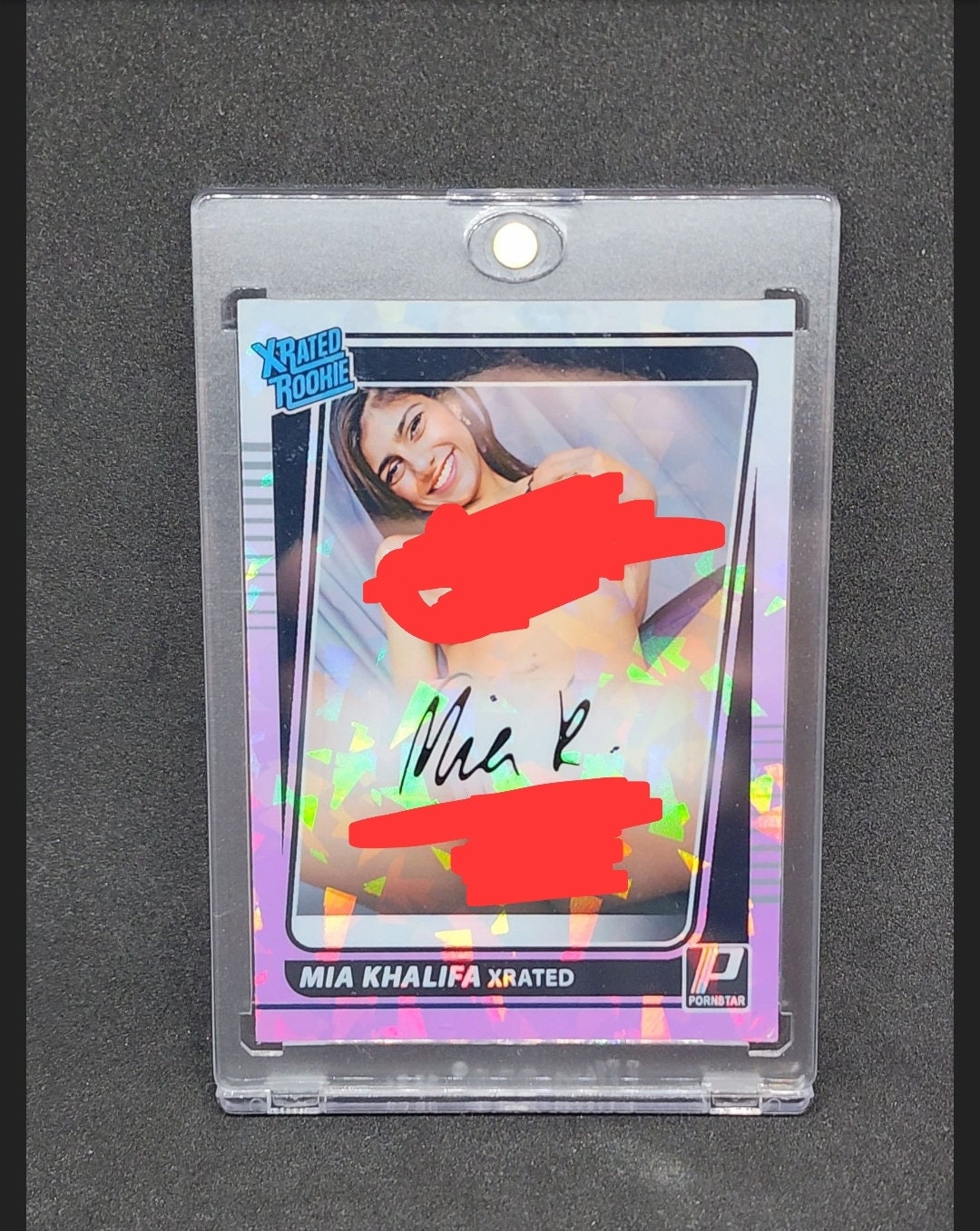 MIA KHALIFA Adult Film Star Xrated Rookie Purple Holo Cracked Ice One of One SSP Card. - Etsy