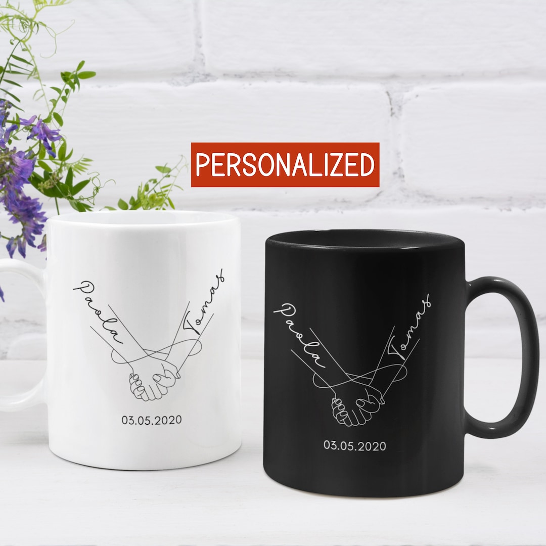 Custom Matching Couples Mugs, Couple Mugs, His and Hers Mugs, Newlywed ...