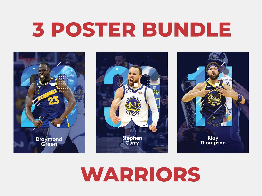 Golden State Warriors Poster Set Stephen Curry Poster Klay Thompson ...
