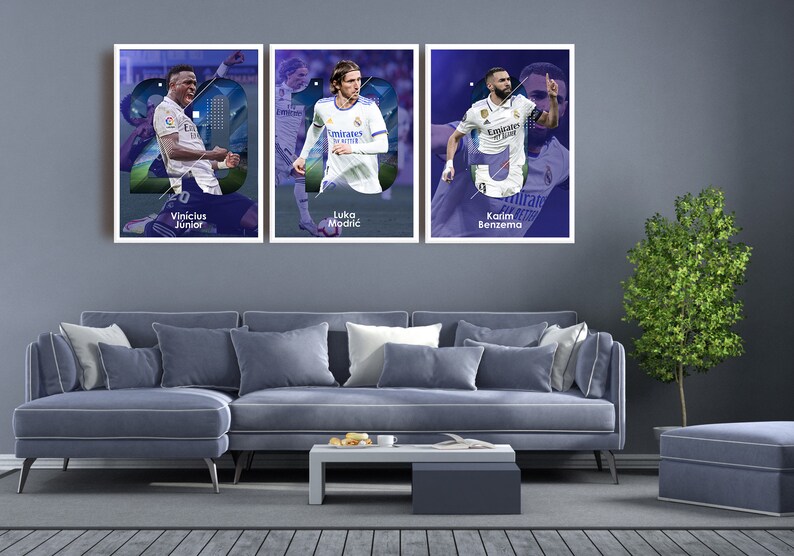 Real Madrid Poster Bundle for Football Fans Benzema Poster Modric ...