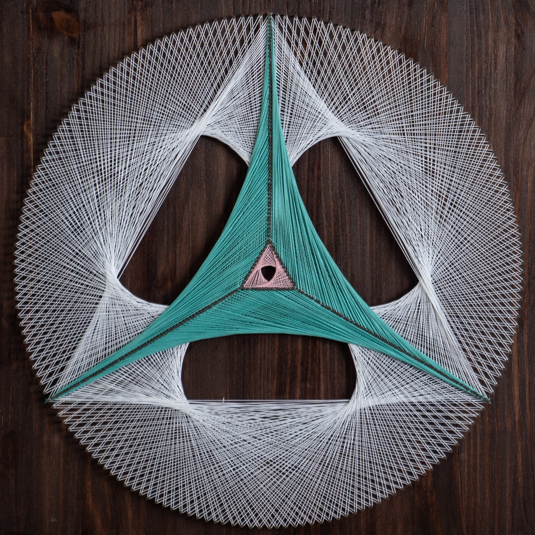 TRINITY Mandala Sacred Geometry Beautiful String Art, Wall Art - Etsy
