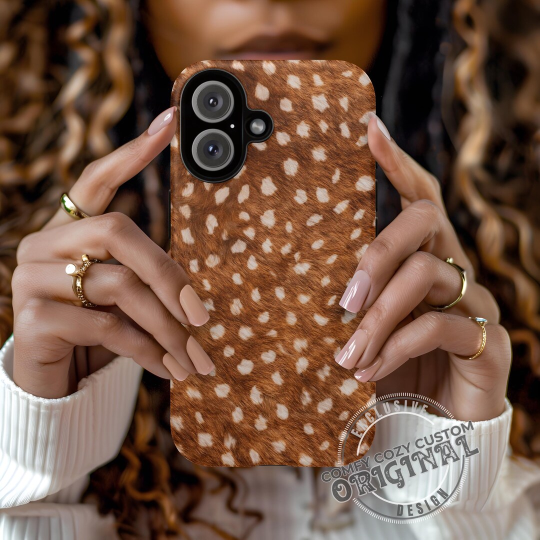 Baby Deer-freckle Fawn-spot Pattern Phone Case | Boho Faux Fur Fawn ...