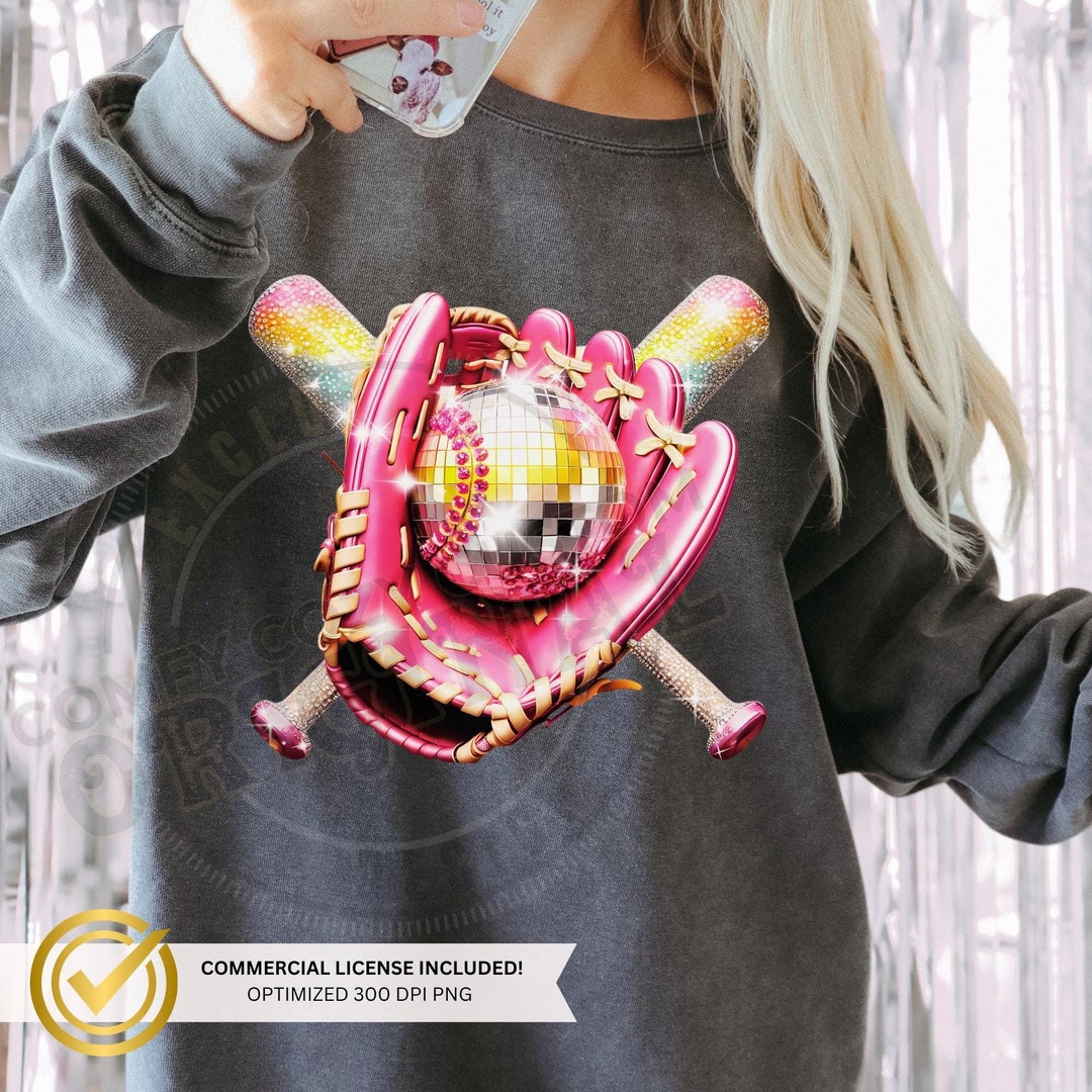Girly Baseball Png| Baseball Glove Bats Png| Softball Disco Ball Sports ...