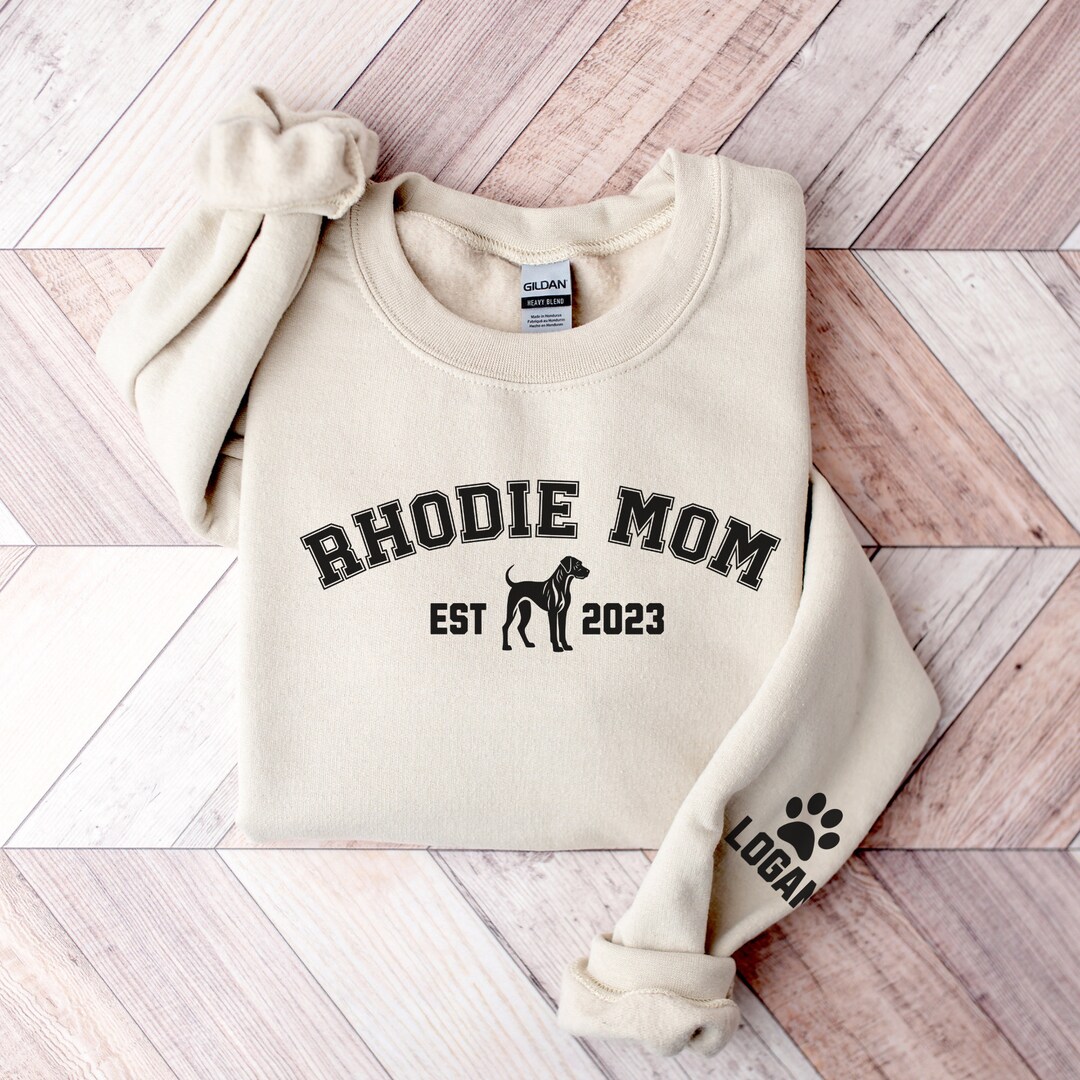Personalized Rhodesian Ridgeback Dog Mom Sweatshirt With Dog Names on ...