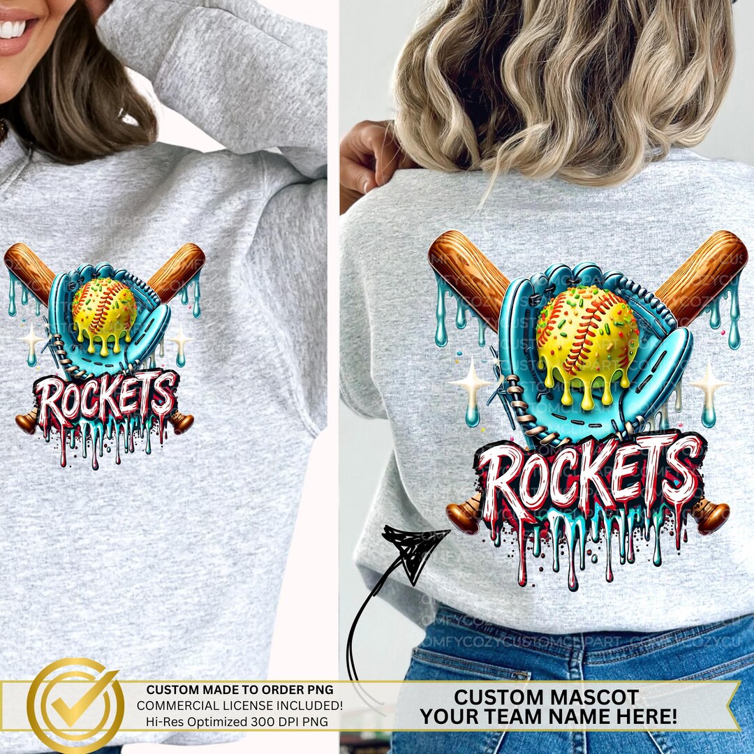 Custom Mascot Softball Baseball Respect the Drip Png|personalized ...